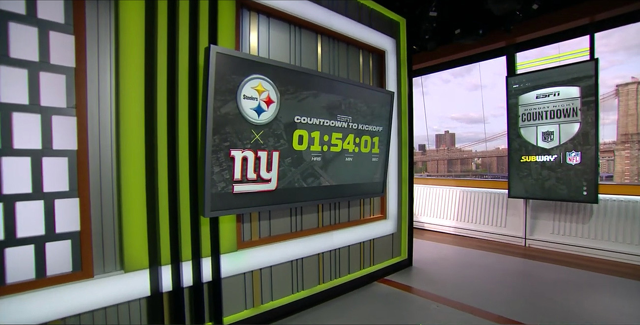 ESPN New York NFL Studio - Broadcast Set Design Gallery