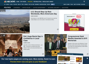 NBCNews.com previewing new 'topic pages' - NewscastStudio