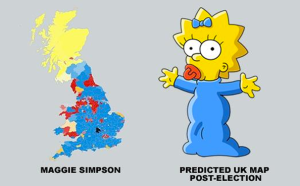 U.K. election maps resemble Maggie Simpson - NewscastStudio