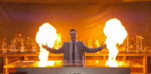 John Oliver 'sets fire' to 'Last Week Tonight' set - NewscastStudio