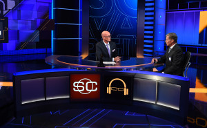 ESPN debuts midnight 'SportsCenter' with new look, desk - NewscastStudio