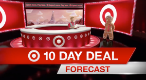Target channels news sets, graphics for '10 day deal forecast' ad ...