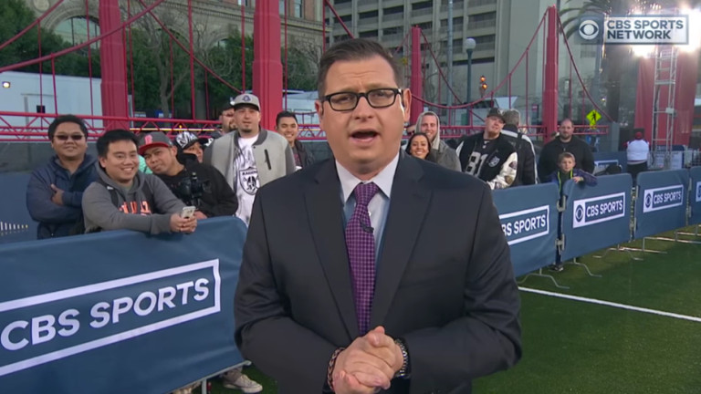 CBS Sports broadcasts from Super Bowl City in San Francisco ...