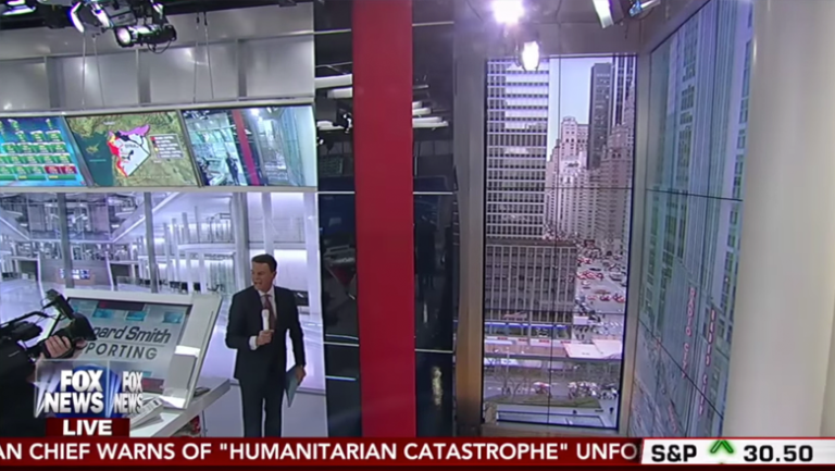 'Something's in the wall' of the Fox News Deck - NewscastStudio