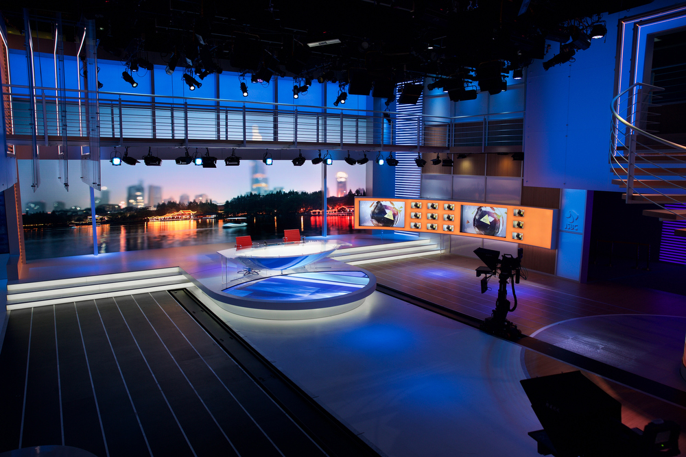 JSBC Media Center Broadcast Set Design Gallery