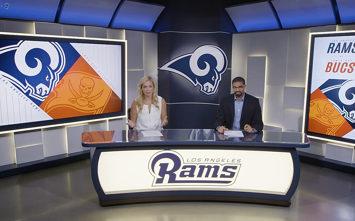 Los Angeles Rams Broadcast Set Design Gallery