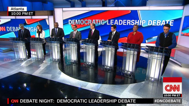 Democrats borrow CNN studio for leadership debate - NewscastStudio