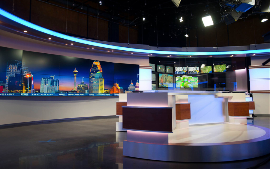 KENS CBS San Antonio set design studio gallery
