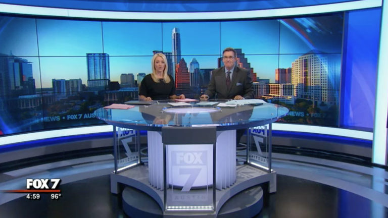 Fox Austin's new set's unique anchor desk is 'core' of design ...