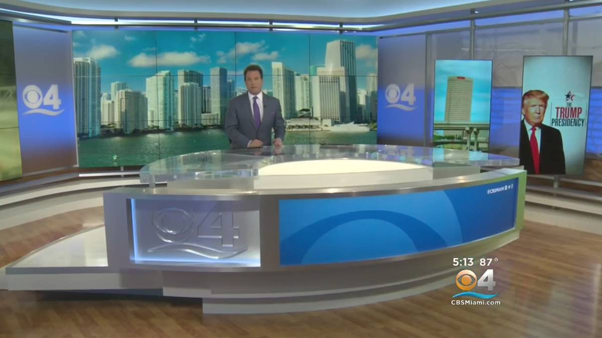 CBS Miami (WFOR) TV Set Design Gallery