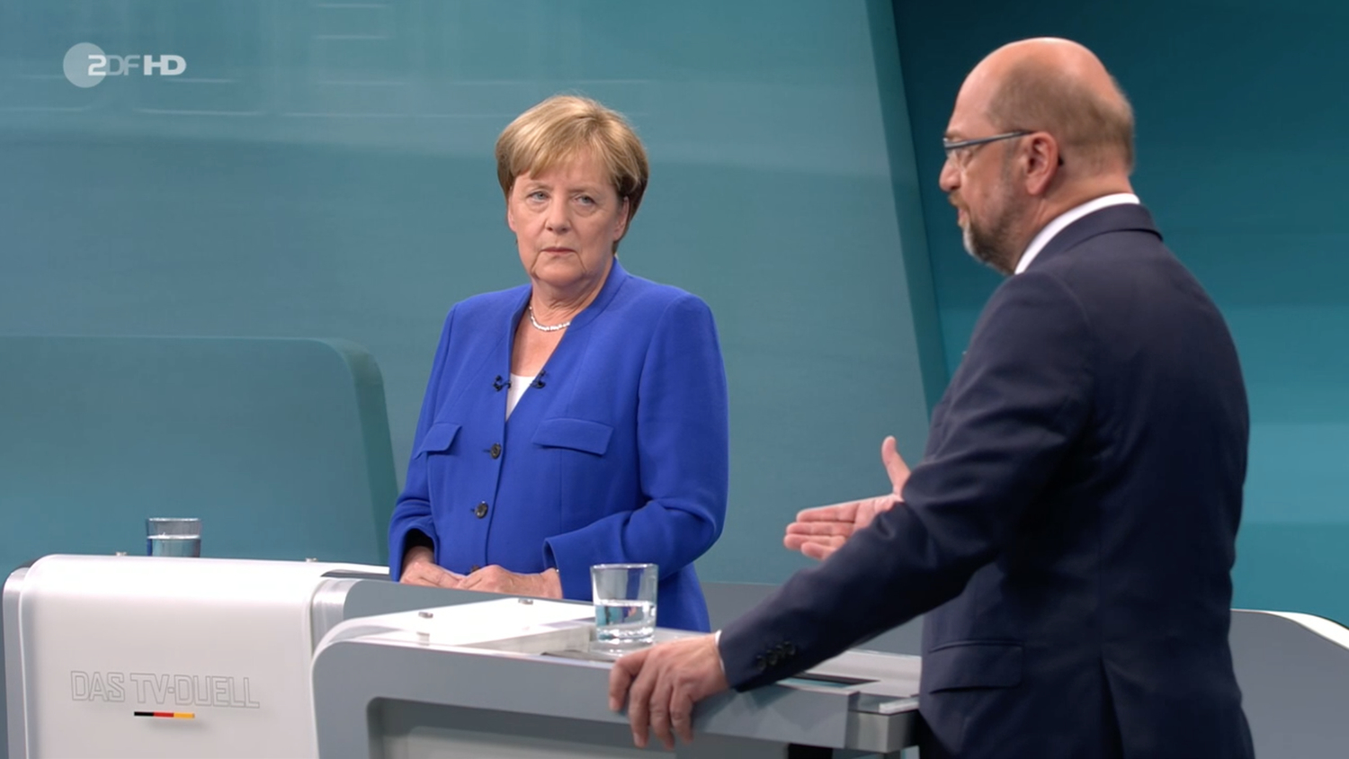 Germany's Merkel and Schulz meet for 'Das TV-Duell' - NewscastStudio