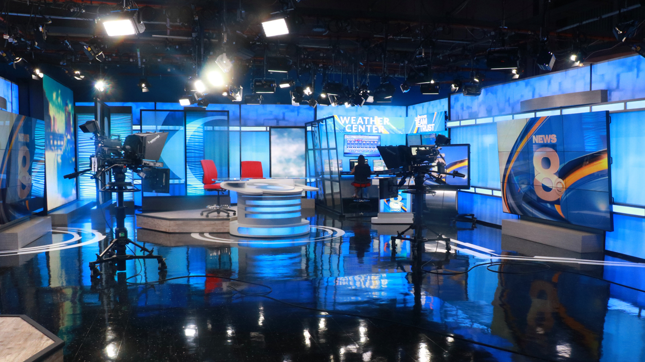 WROC Broadcast Set Design Gallery