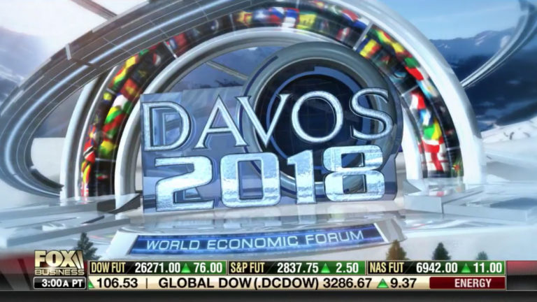 Business channels broadcast from Davos for annual economic forum ...