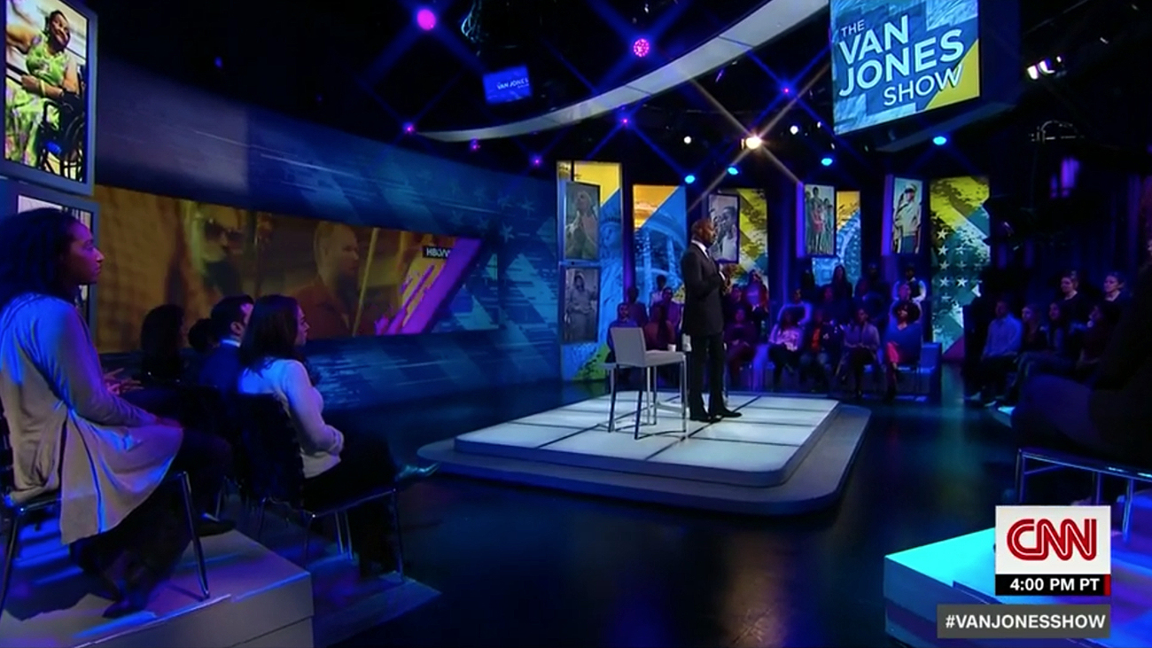 'Van Jones Show' debuts with 'glitchy' look, vertical panels ...