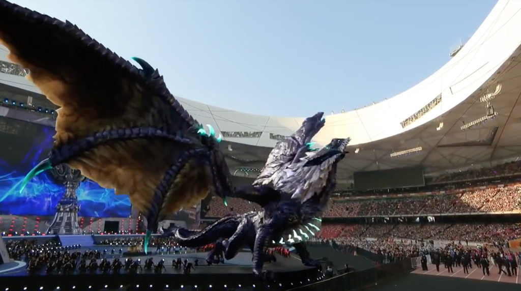 AR dragon 'crashes' the stage at 'League of Legends' ceremony - NewscastStudio