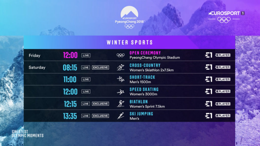 Eurosport creates bold look packed with color for PyeongChang coverage ...