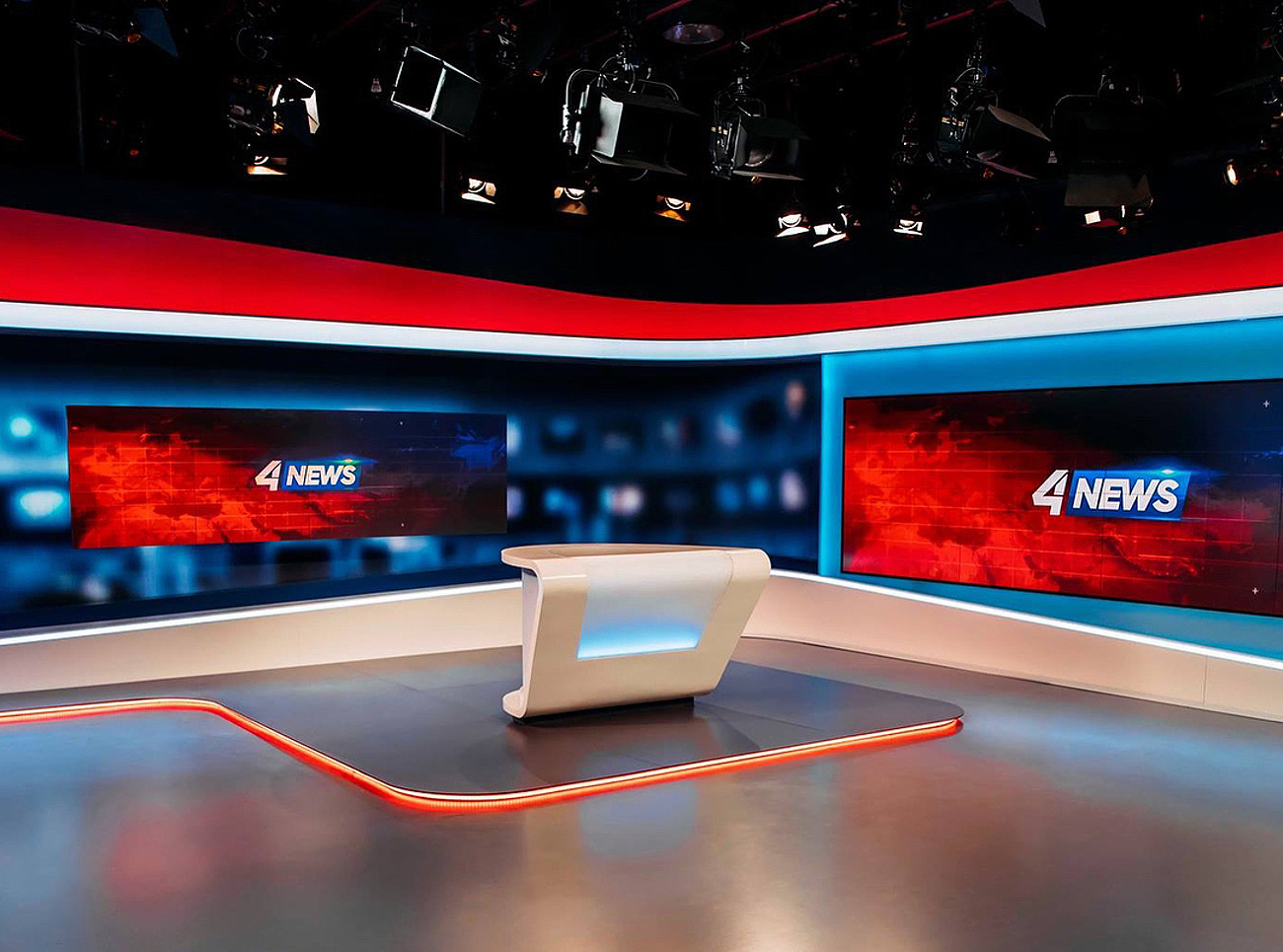Puls 4 News Broadcast Set Design Gallery