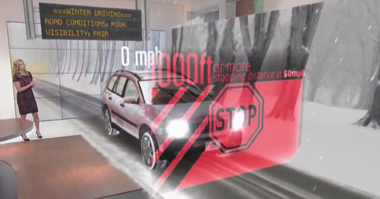 Weather Channel 'drives' virtual vehicle through studio - NewscastStudio