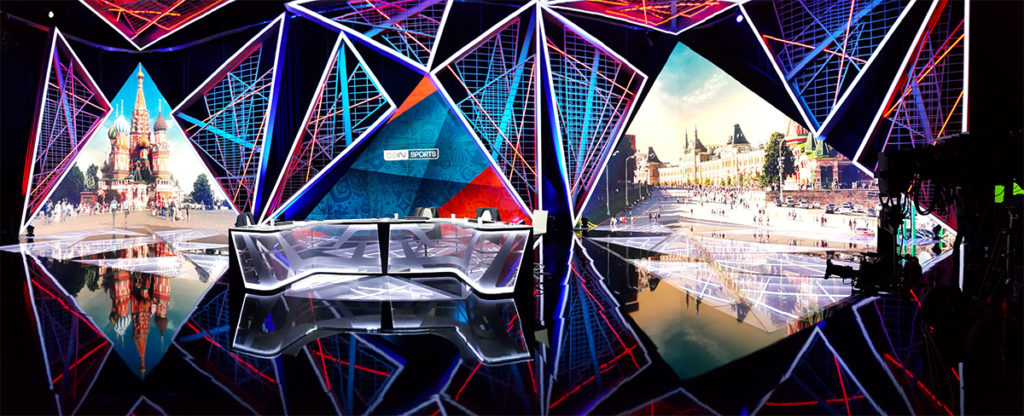 Dramatic angles drive design for beIN's World Cup studios - NewscastStudio