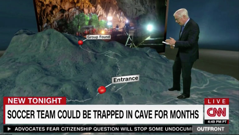 CNN, CNA dive deep with virtual cave recreation - NewscastStudio