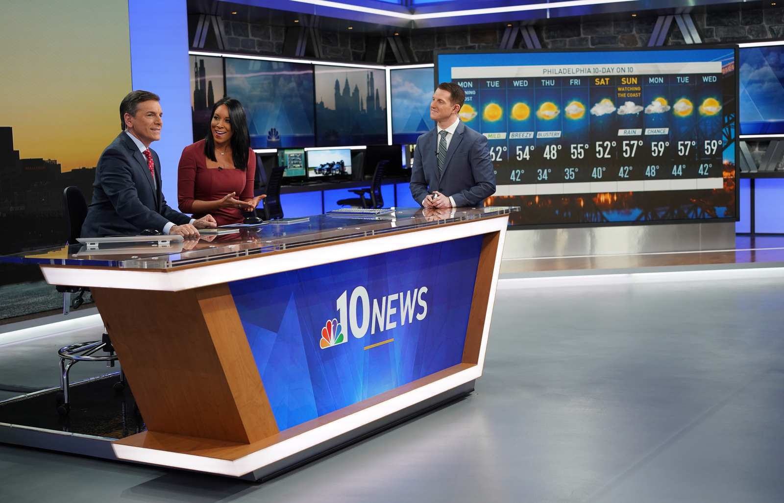 NBC 10 WCAU Broadcast Set Design Gallery