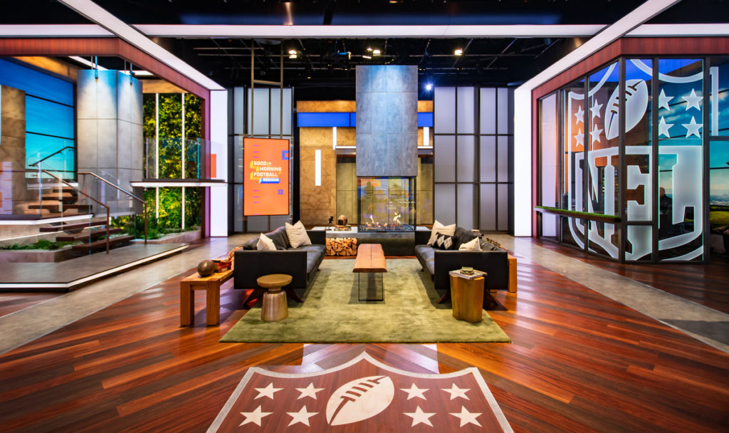 NFL Network's new studio draws inspiration from gridiron, pigskin ...