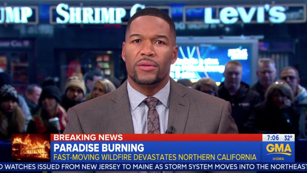 Wildfires, shooting split morning network news - NewscastStudio