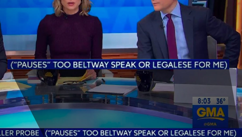 'GMA' ticker claims something is 'too beltway speak or legalese for me ...