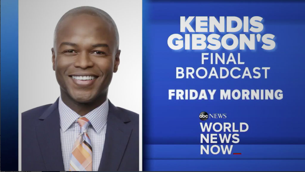 ABC News 'World News Now' promoting co-anchor's last broadcast ...
