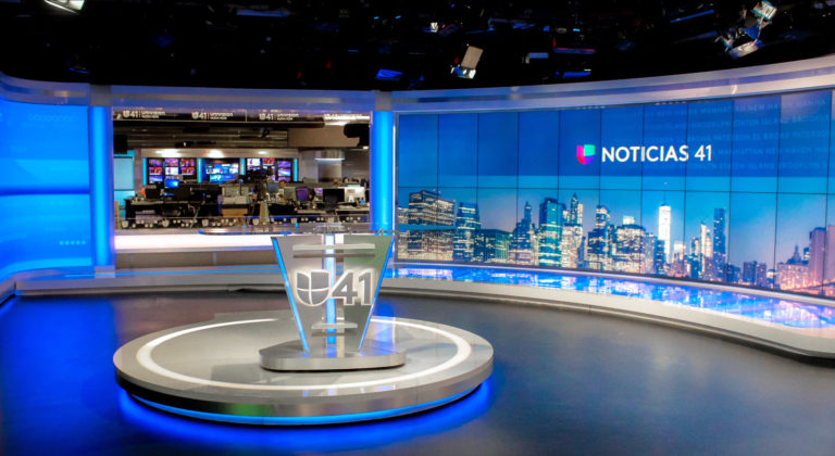 Univision New York relights studio with set redesign - NewscastStudio