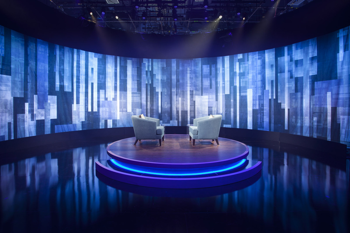 Modern Talk Show Set Design