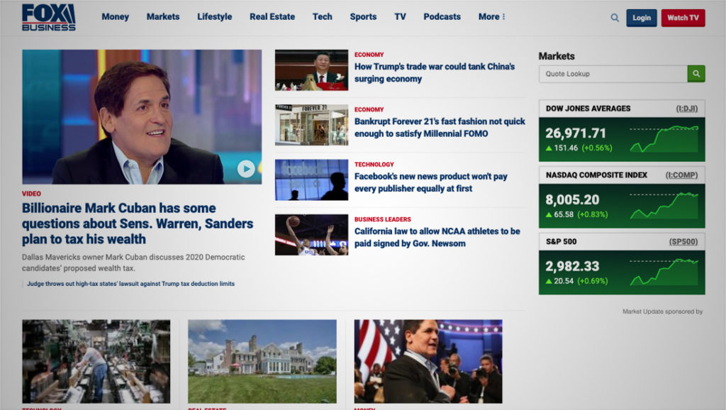 Fox Business site, apps redesign along with on air overhaul ...