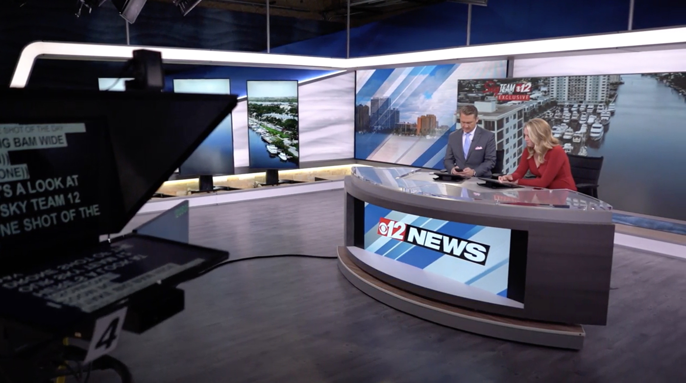 WPEC CBS 12 News Broadcast Set Design Gallery