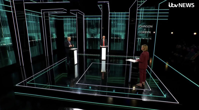 ITV's debate stage uses sophisticated, dramatic look - NewscastStudio