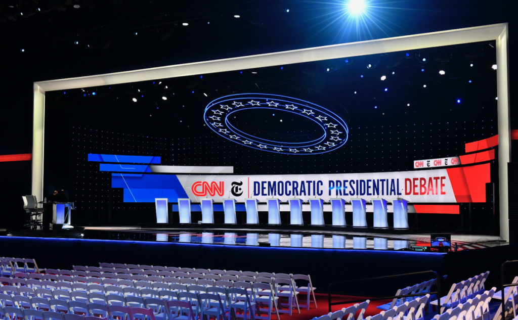 Q&A: Creating CNN's democratic debate stage design - NewscastStudio