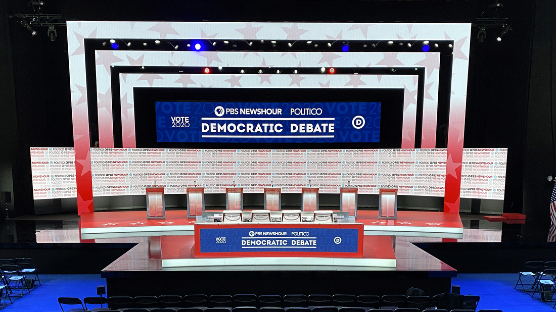 PBS / Politico Democratic Debate Broadcast Set Design Gallery