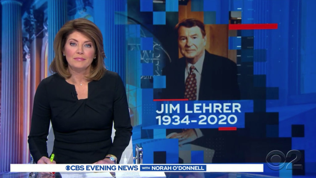 How the evening newscasts paid tribute to Jim Lehrer - NewscastStudio