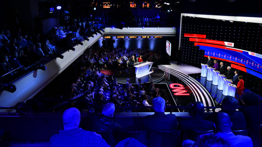 Q&A: Creating CNN's democratic debate stage design - NewscastStudio
