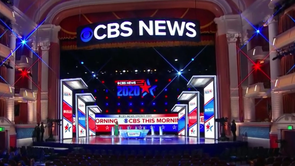CBS News previews its debate stage set design - NewscastStudio