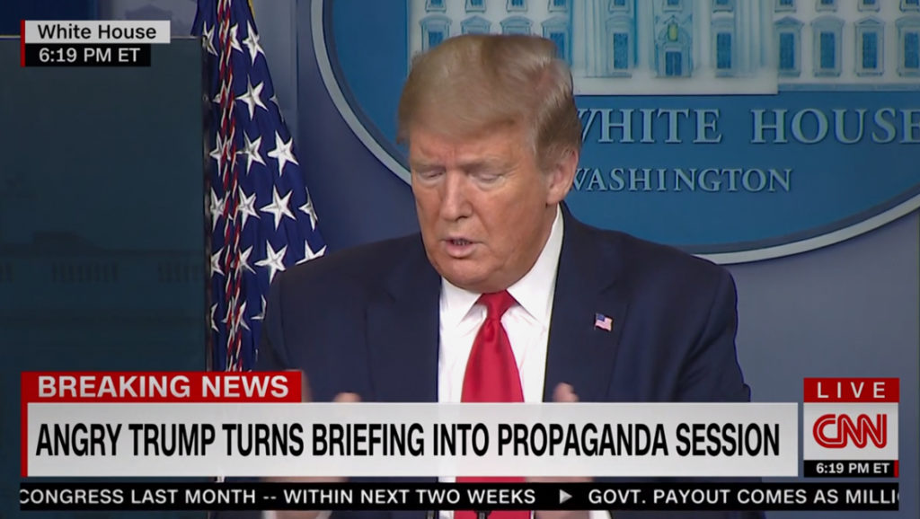 CNN calls out Trump 'melt down' during coronavirus press briefing in ...