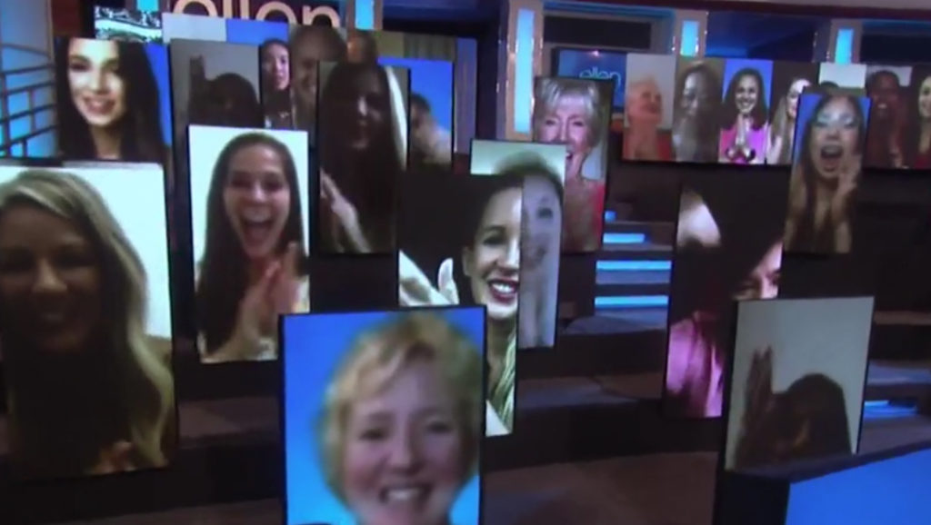 'Ellen' returns with virtual audience created using large video panels ...