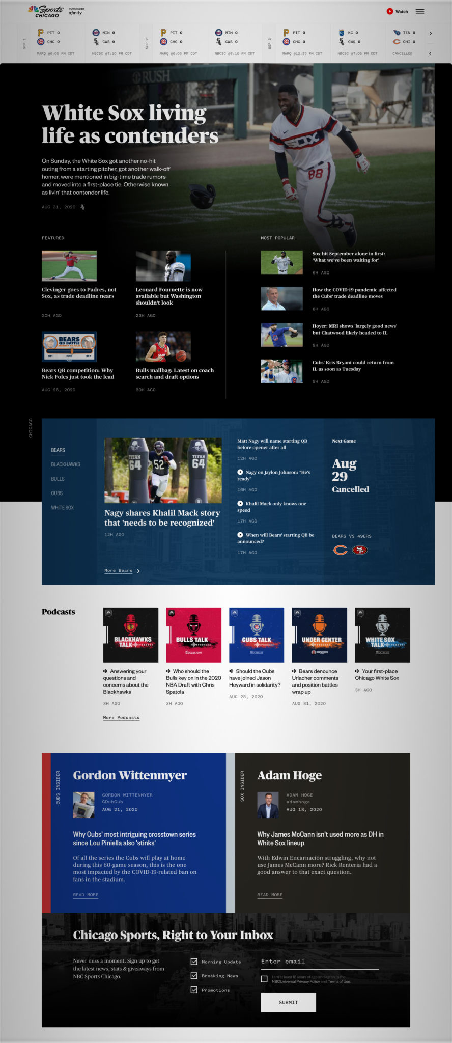 NBC Sports rolls out new web design for regional sports networks ...