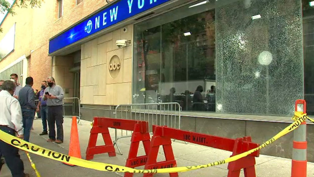 Man allegedly threw two rocks at WABC's studio windows during live noon ...