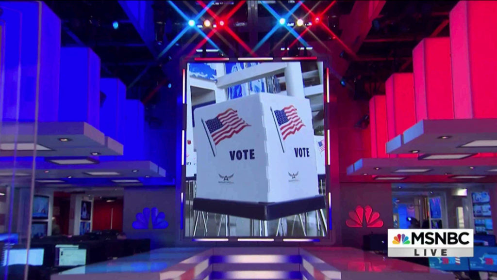 MSNBC updating Studio 3A with election themed elements - NewscastStudio