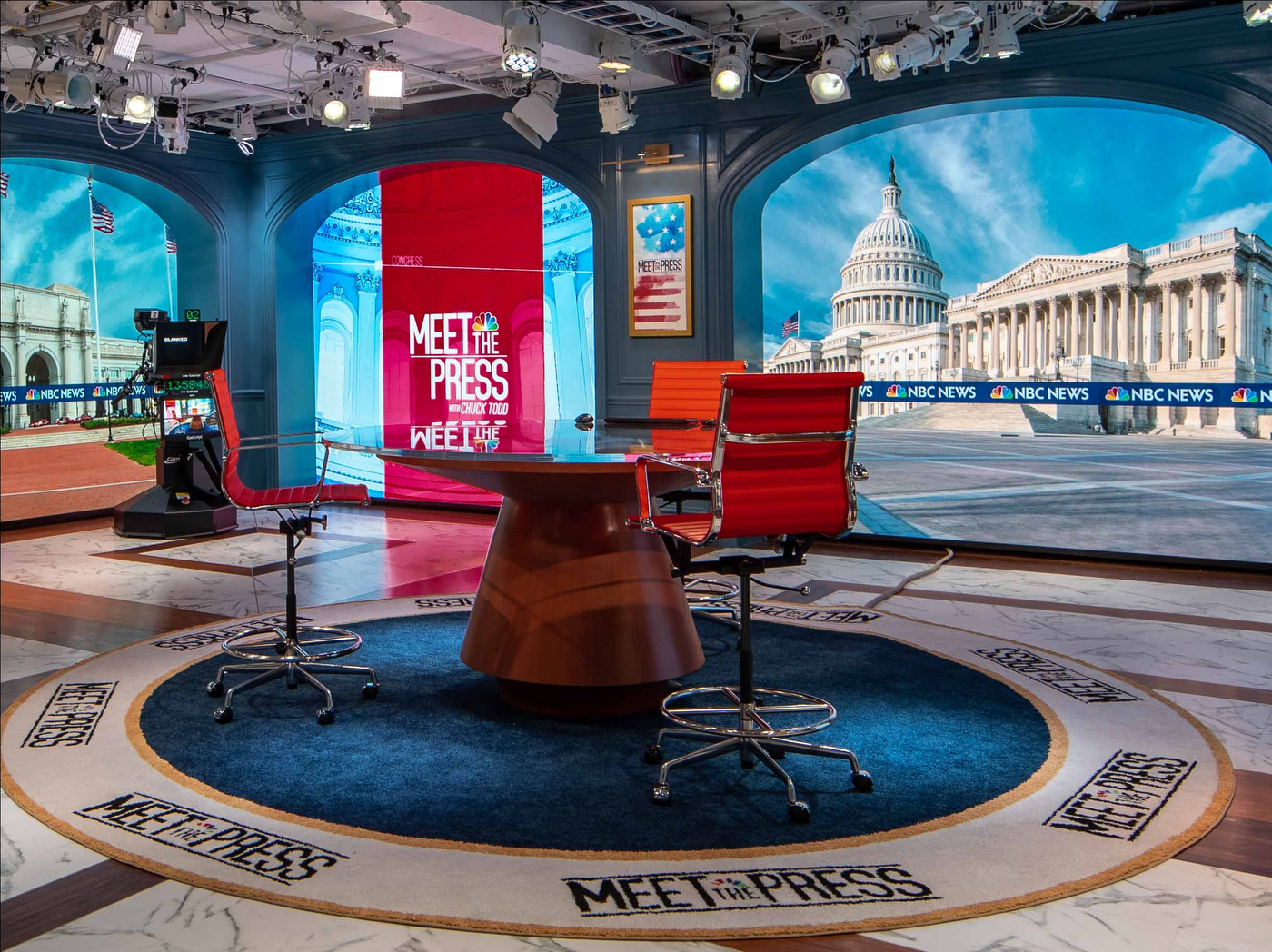 NBC News Studio N1 Broadcast Set Design Gallery