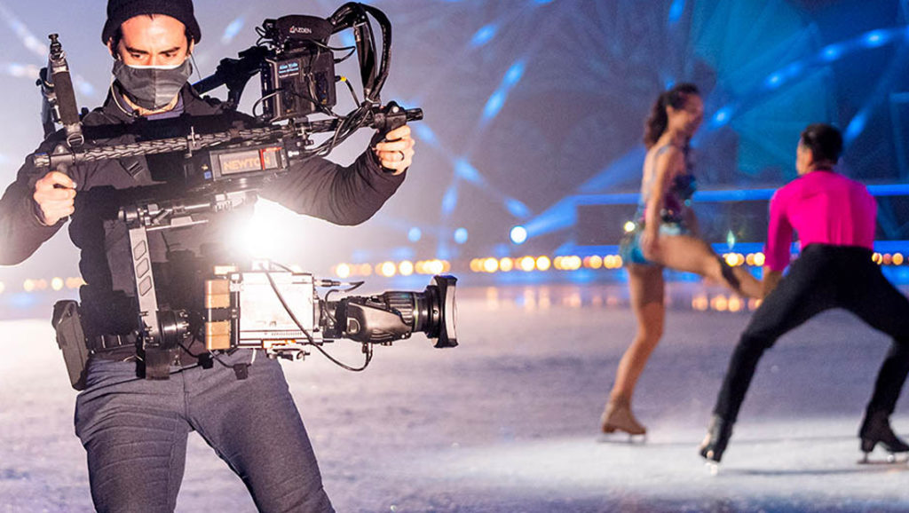 How 'Dancing on Ice' creates sweeping, up close views of figure skaters ...