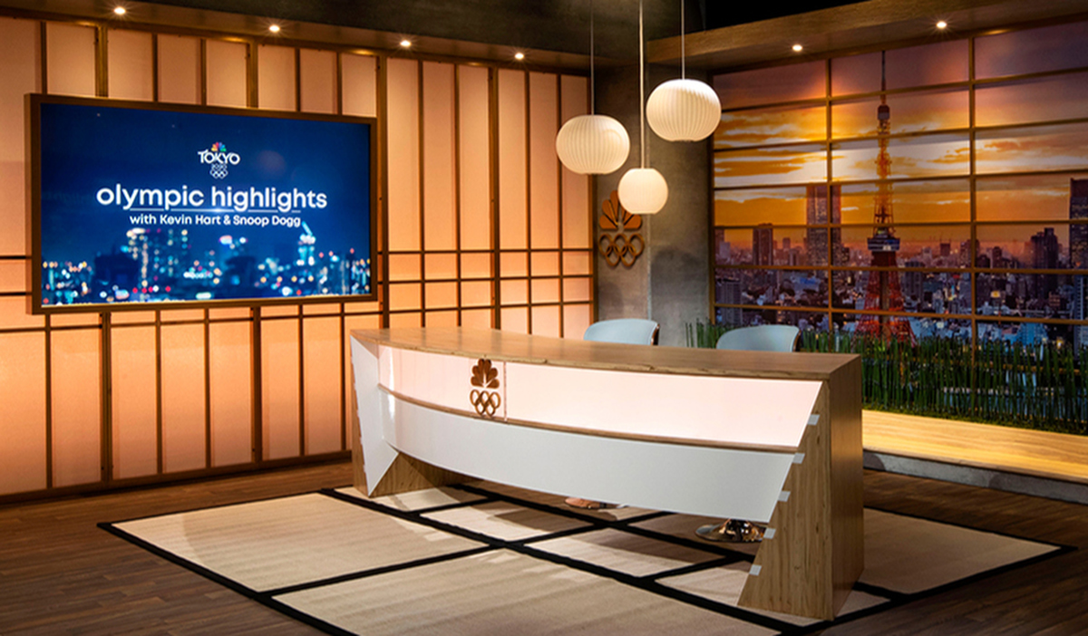 Olympic Highlights with Kevin Hart and Snoop Dogg Broadcast Set Design ...
