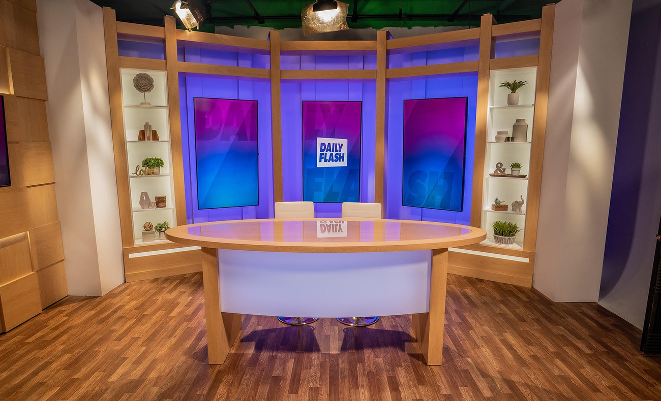 Daily Flash Broadcast Set Design Gallery