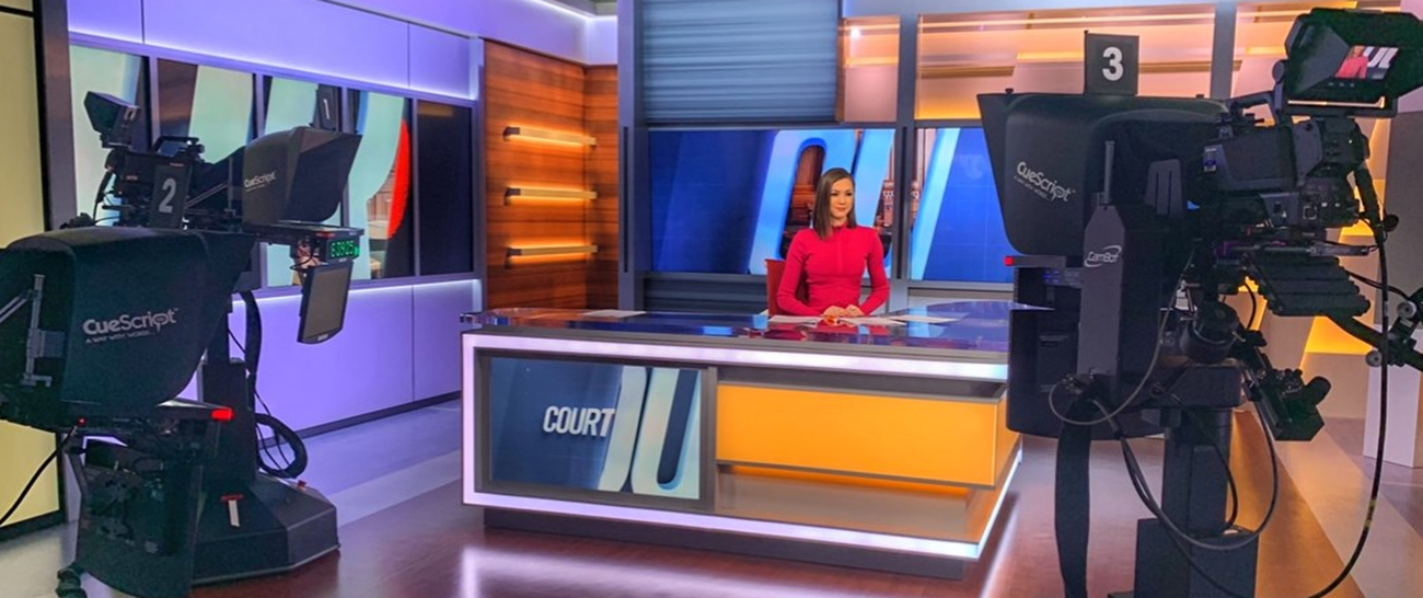 Tv Studio Set With Cameras