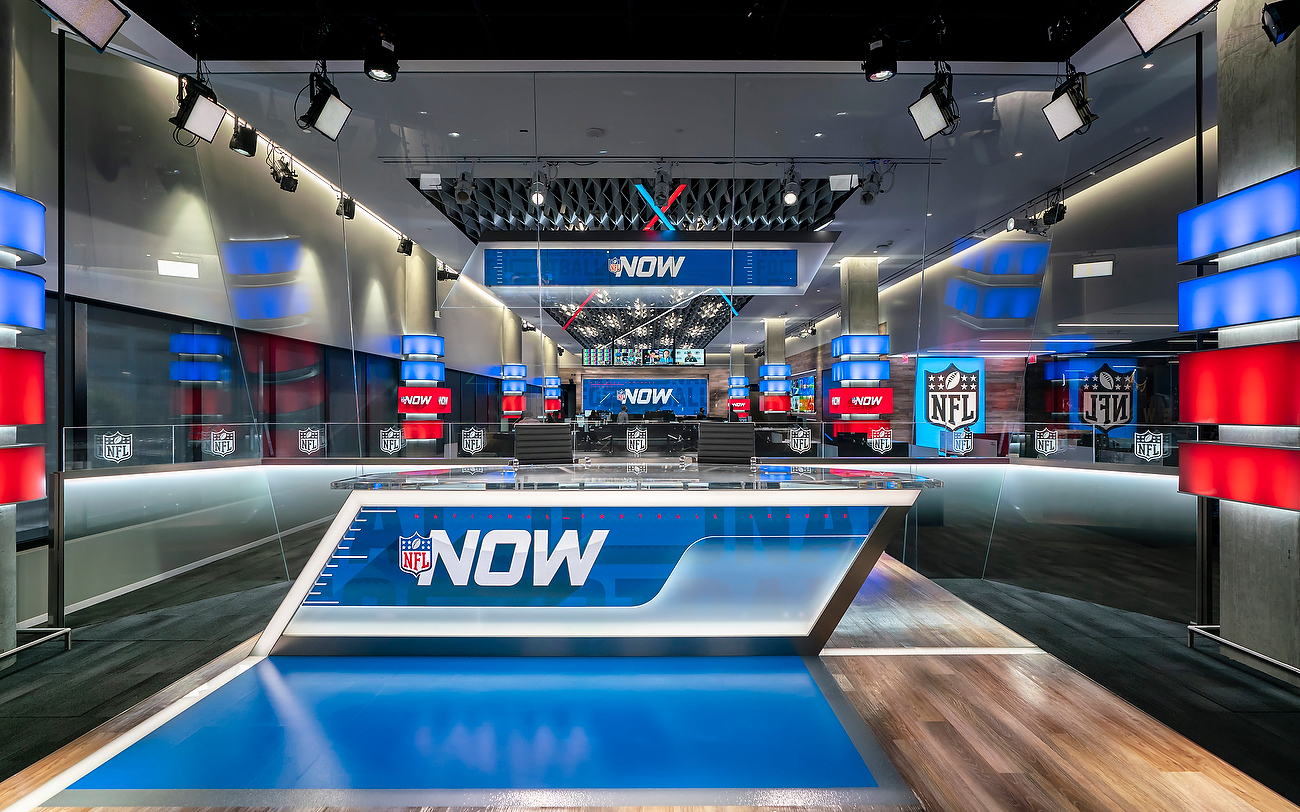 NFL Network Newsroom Broadcast Set Design Gallery